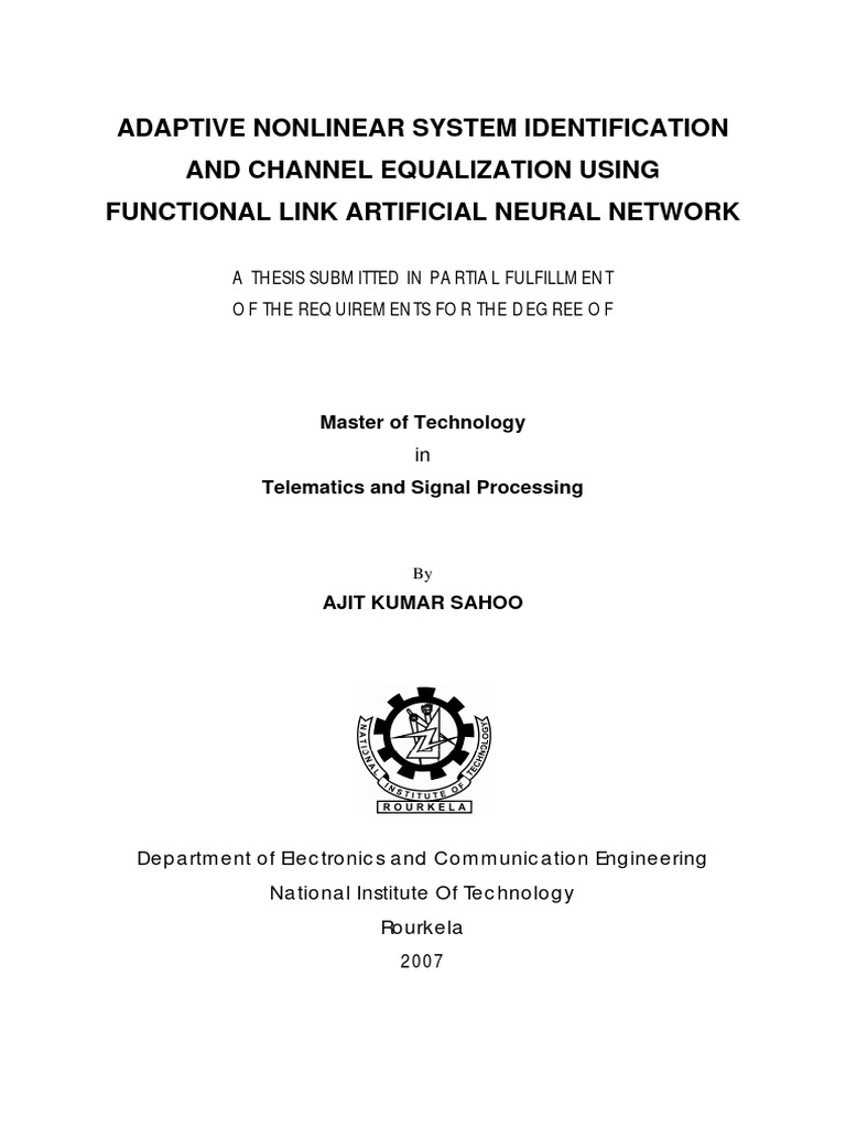 Adaptive Non Linear System Identification Using Ann | PDF | Artificial Neural Network | Control ...