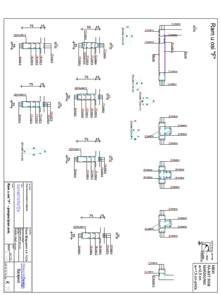 Ram U Osi F - Presjeci | PDF