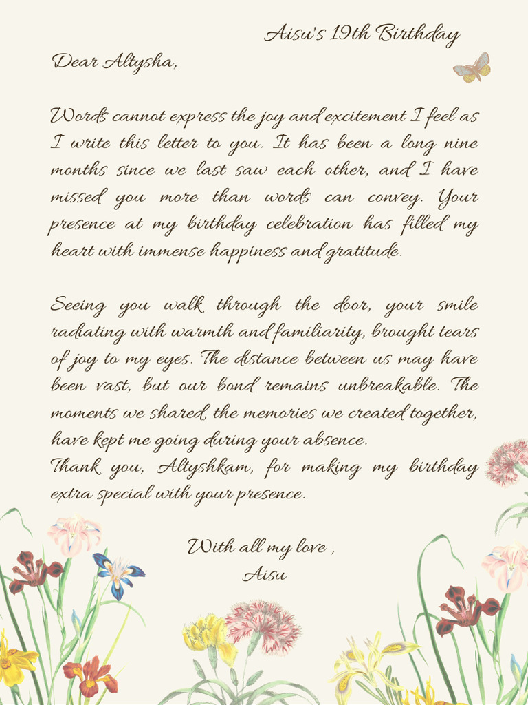 letter for girls | PDF