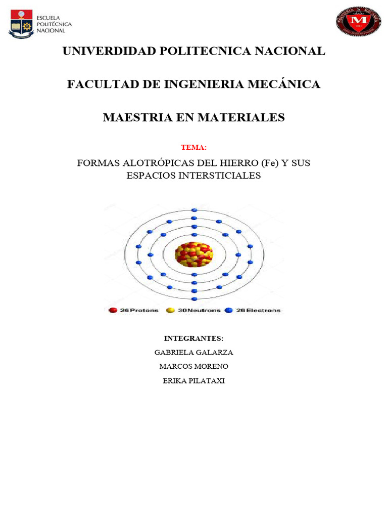 Deber Grupal de Micros | PDF | Estructura cristalina | Hierro
