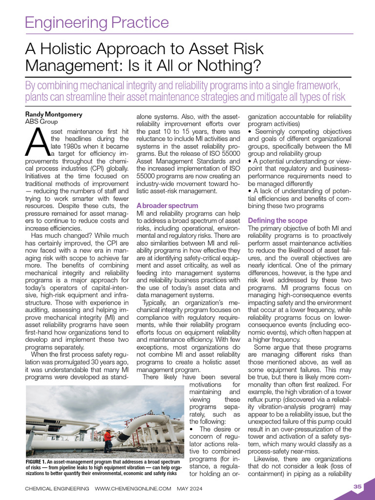 A Holistic Approach To Asset Risk Management - Is It All or Nothing ...