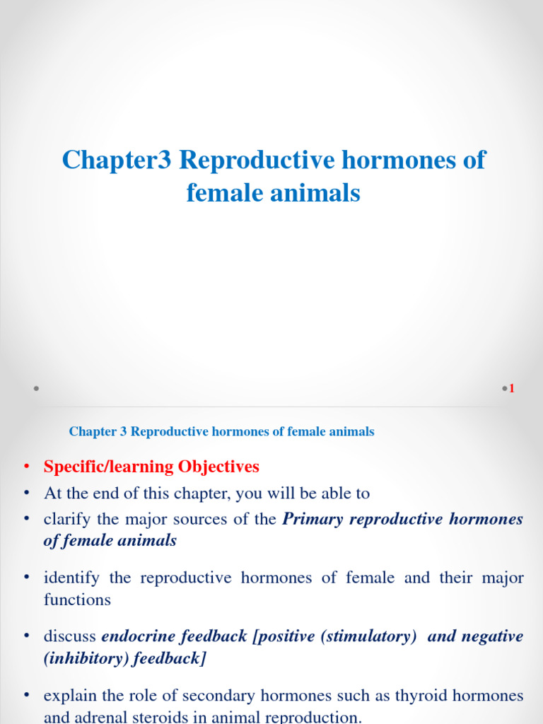 Chap 3 Reproductive Hormones of Female Animals | PDF | Luteinizing ...