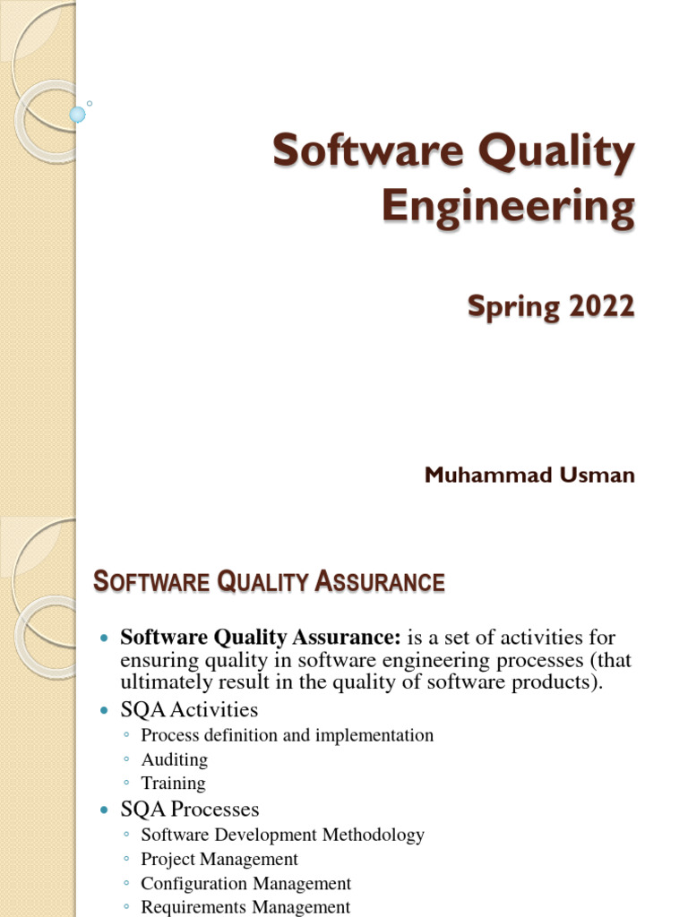 Lecture 2 SQE | PDF | Software Testing | Quality (Business)