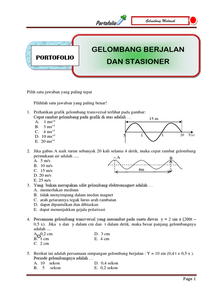 Portofolio Gel Berjalan Dan Gel Stasioner | PDF | Seni | Sains & Matematika