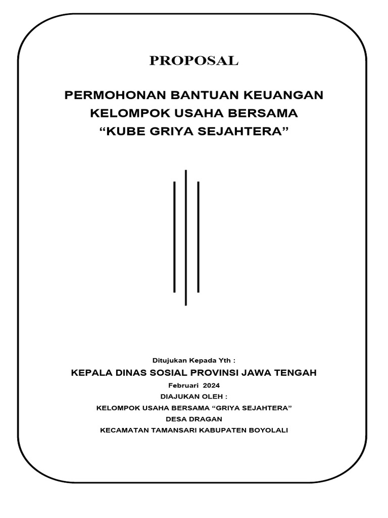 Proposal Kube DRAGAN Griya Sejahtera | PDF