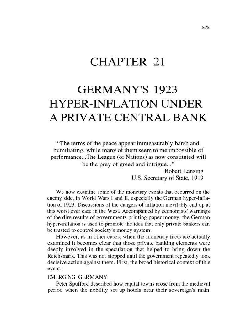The-Lost-Science-of-Money. Cap. 21 | PDF | Hyperinflation In The Weimar Republic | Money