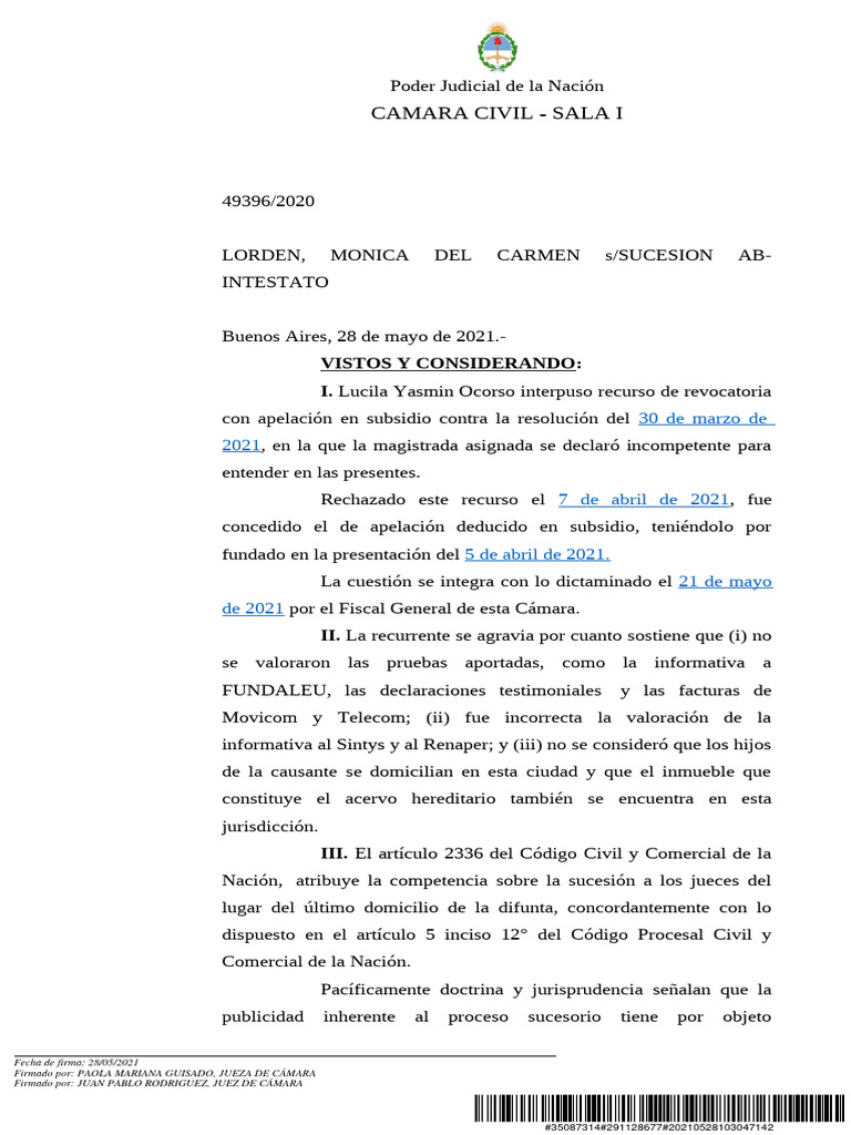 Fallo | PDF | Apelación | Juez