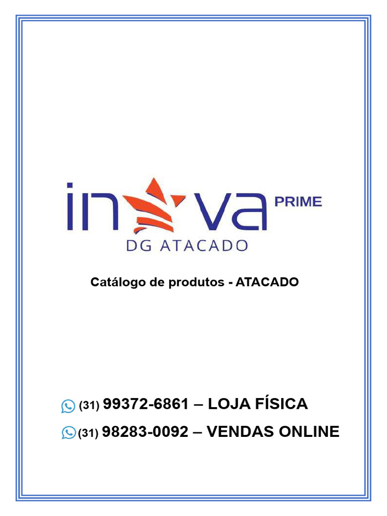 Catálogo de Produtos Atacadista Inova | PDF | Protocolos de camada ...