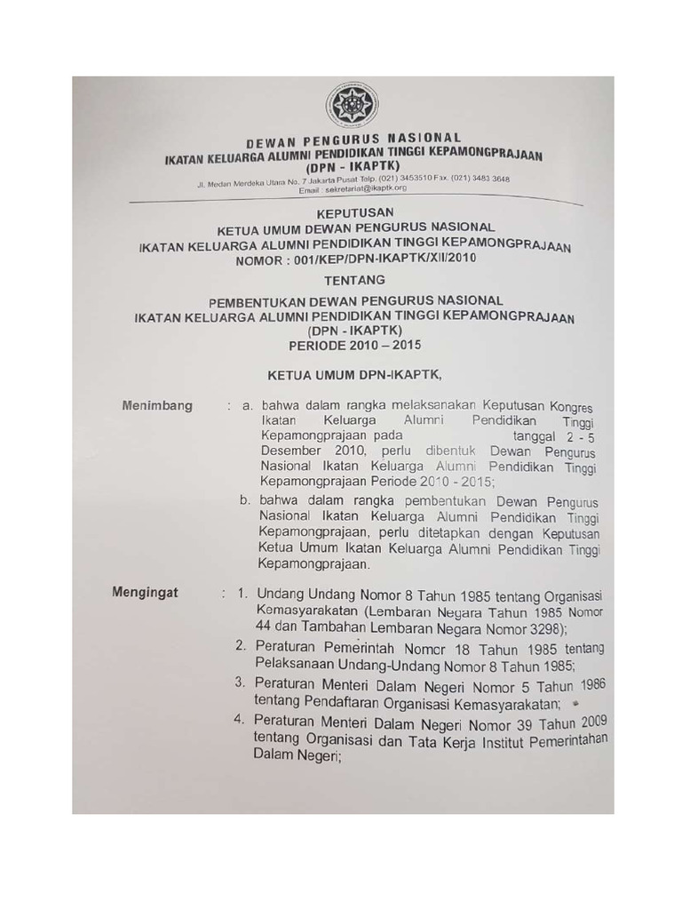 DPN IKAPTK 2010 SD 2015 | PDF