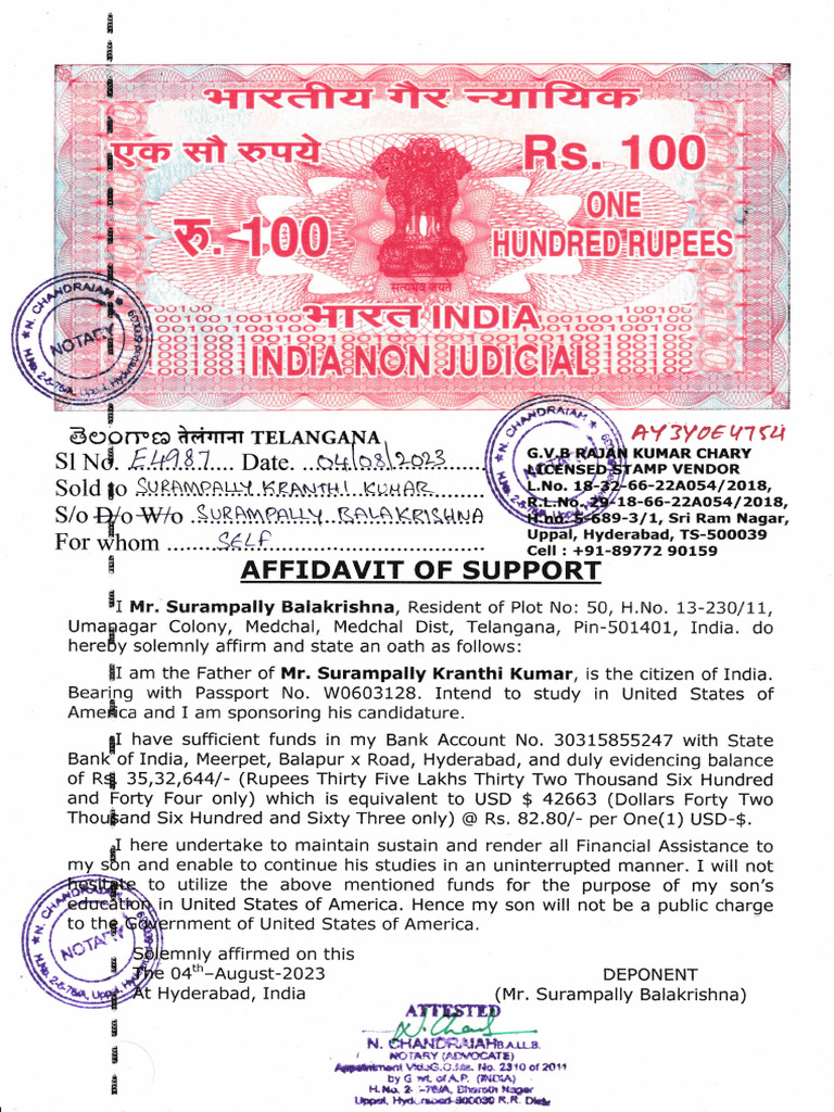 S Kranthi Kumar Affidavit | PDF S Kranthi Kumar Affidavit | PDF