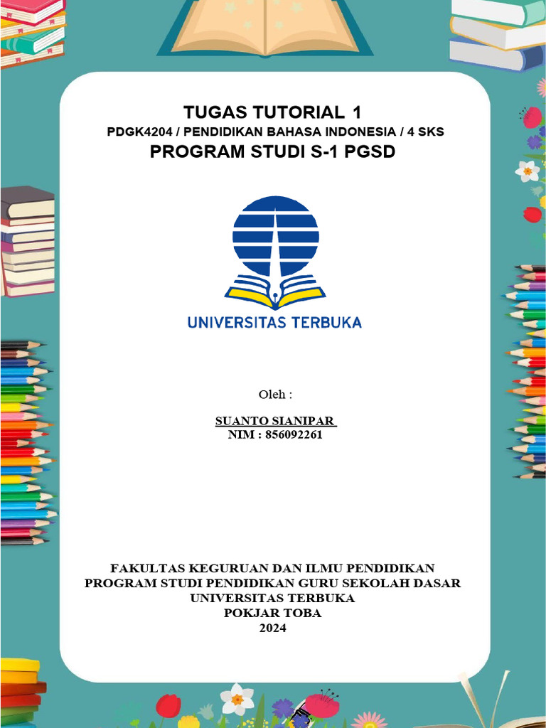 856092261-Tt1-Suanto Sianipar - Bahasa Indonesia | PDF | Seni & Disiplin Bahasa