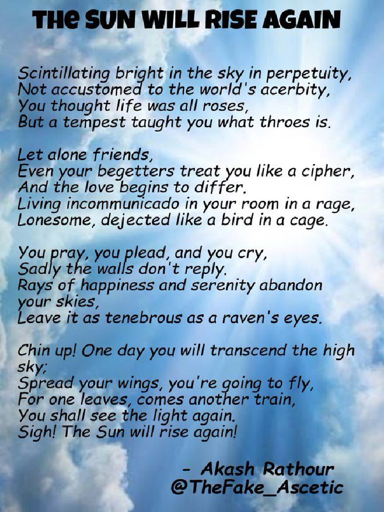 The Sun Will Rise Again | PDF