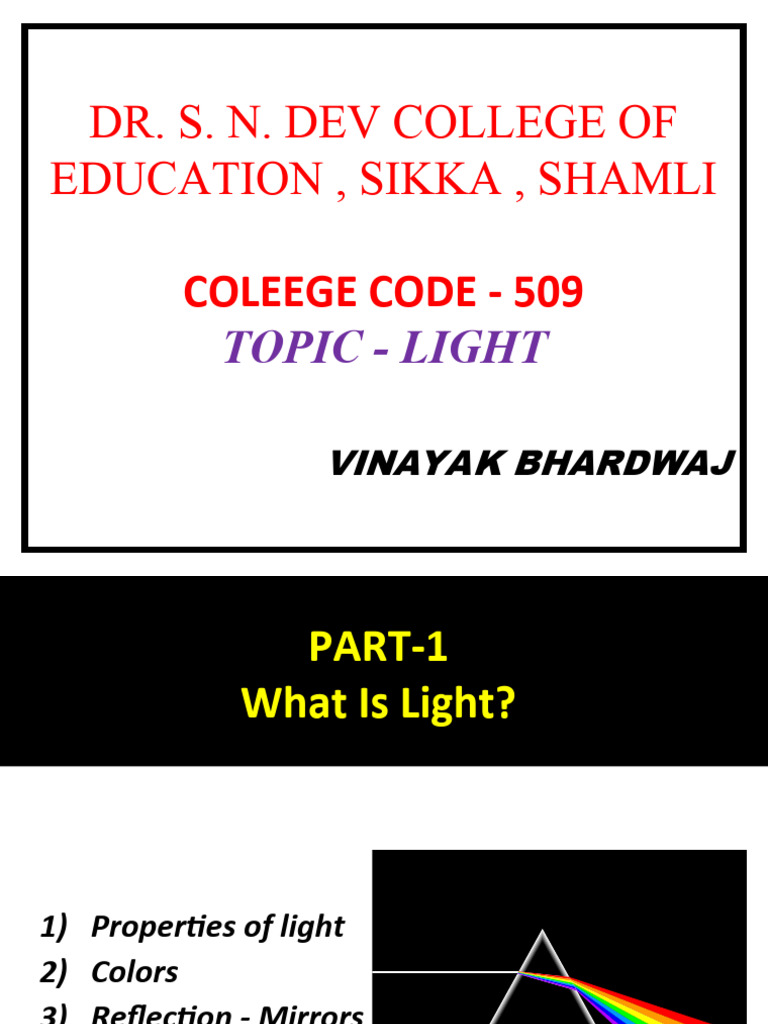 Light | Download Free PDF | Light | Reflection (Physics)