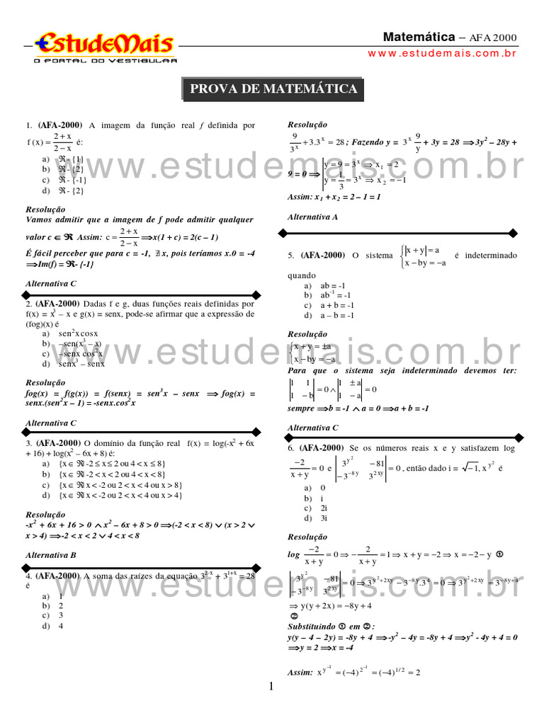 Prova Afa 2006 | PDF | Círculo | Triângulo