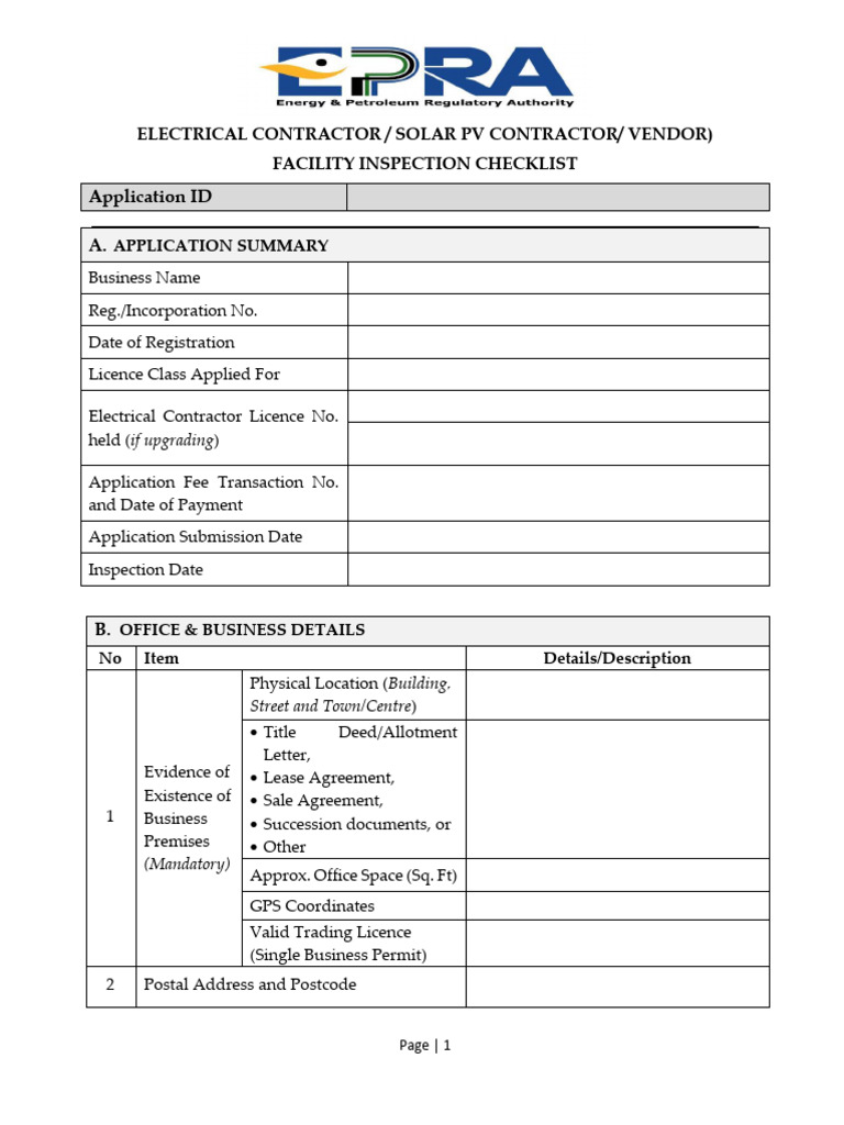 Facility Inspection Checklist | PDF | Notary Public | License