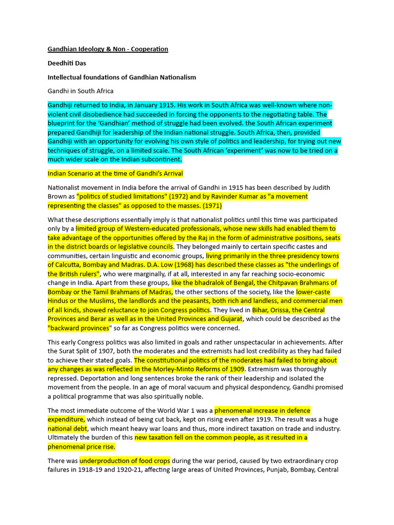 NCM and CDM | PDF | Mahatma Gandhi | British Raj