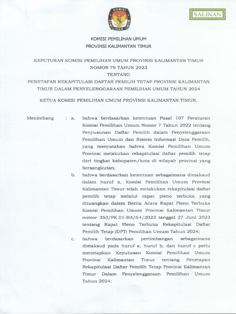 KPT 79 THN 2023 | PDF