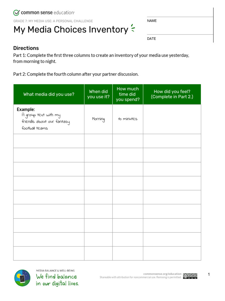 Grade 7 Media Use Challenge | PDF | Social Science