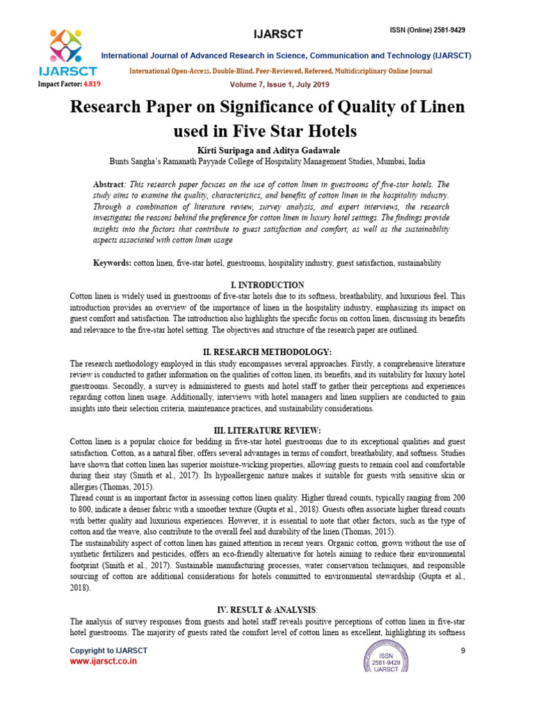 Paper11064 | PDF | Cotton | Linens