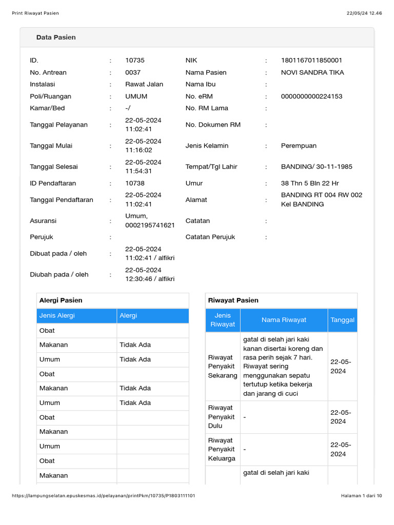 Konsul Tinea Pedis Selesai | PDF