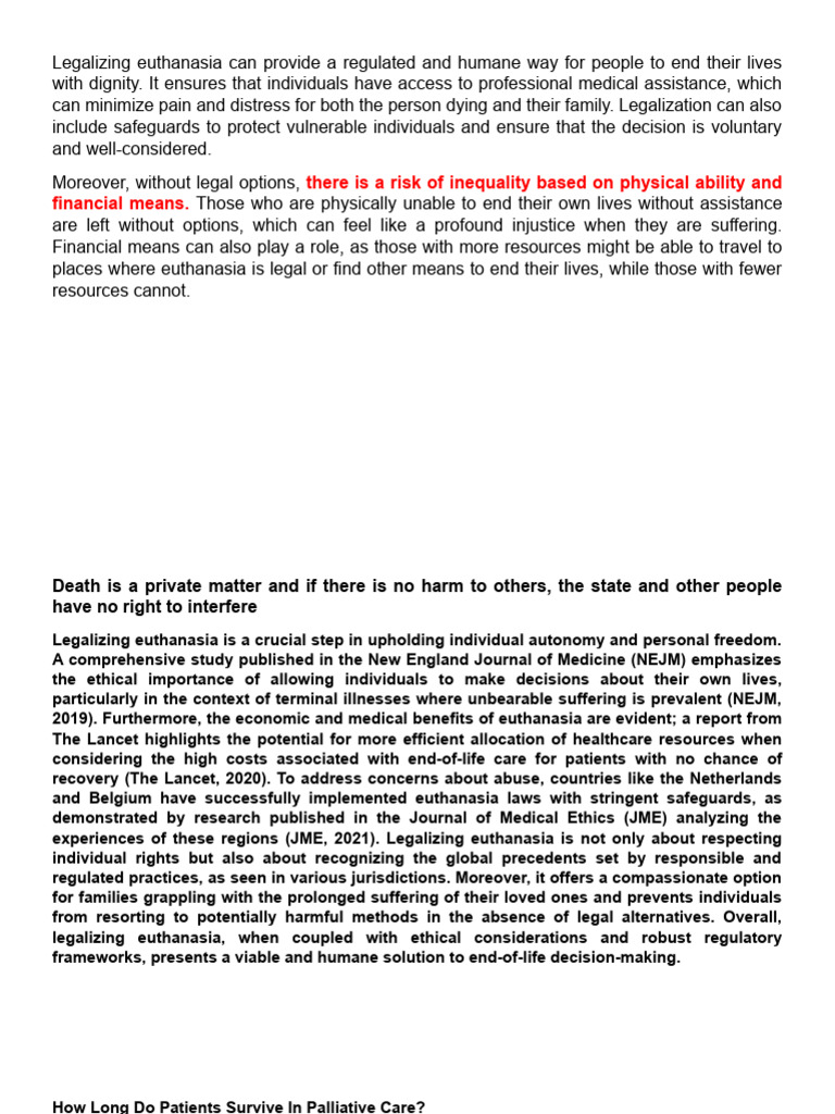 Pro Euthanasia | PDF | Palliative Care | End Of Life Care