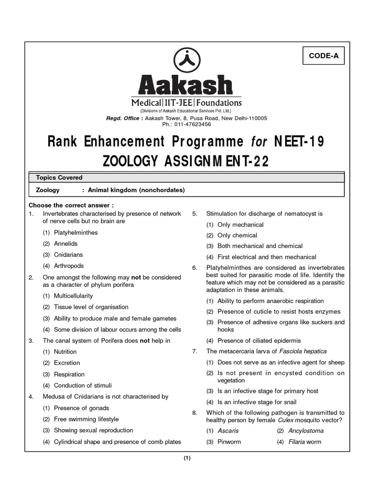 Practice Paper For AIATS-04 RM-231-248 | Download Free PDF | Gill | Amphibian