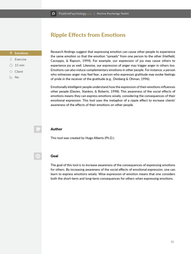 Emotional Ripple Effect Guide | PDF | Emotions | Anger