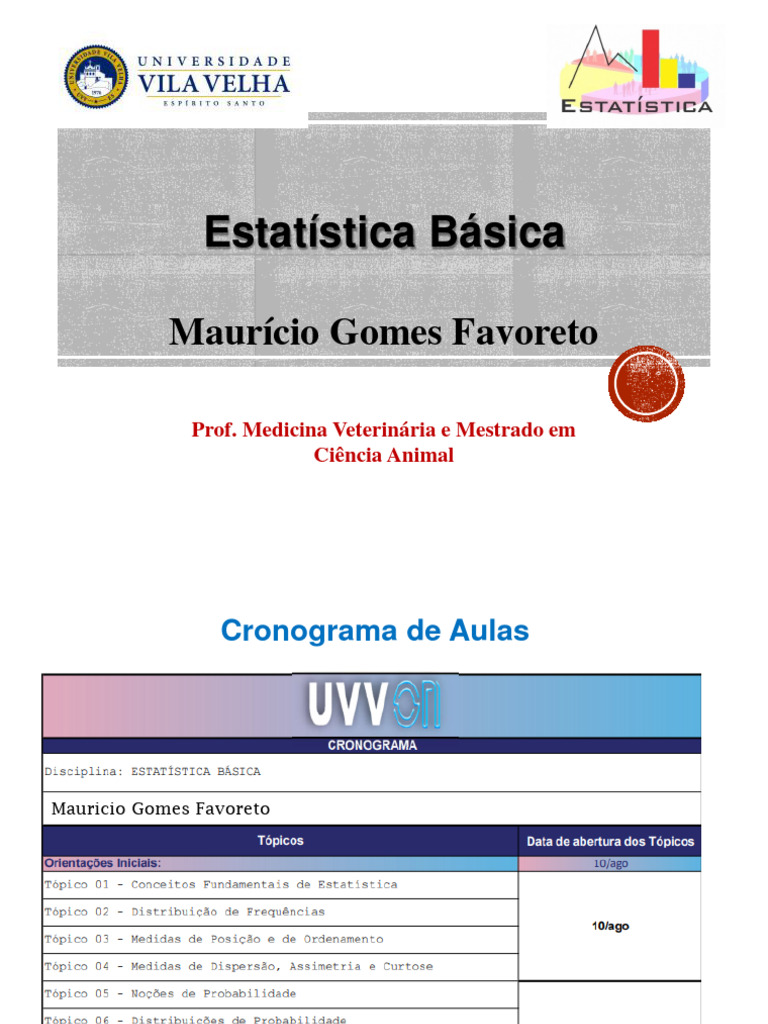 Aula 1 - Estatística Básica | PDF | Dados | Estatísticas