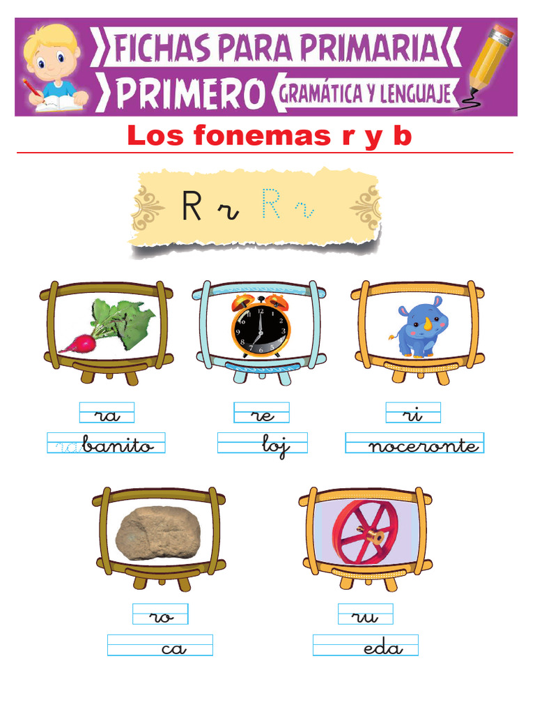 Los Fonemas R y B para Primer Grado de Primaria | Descargar gratis PDF ...