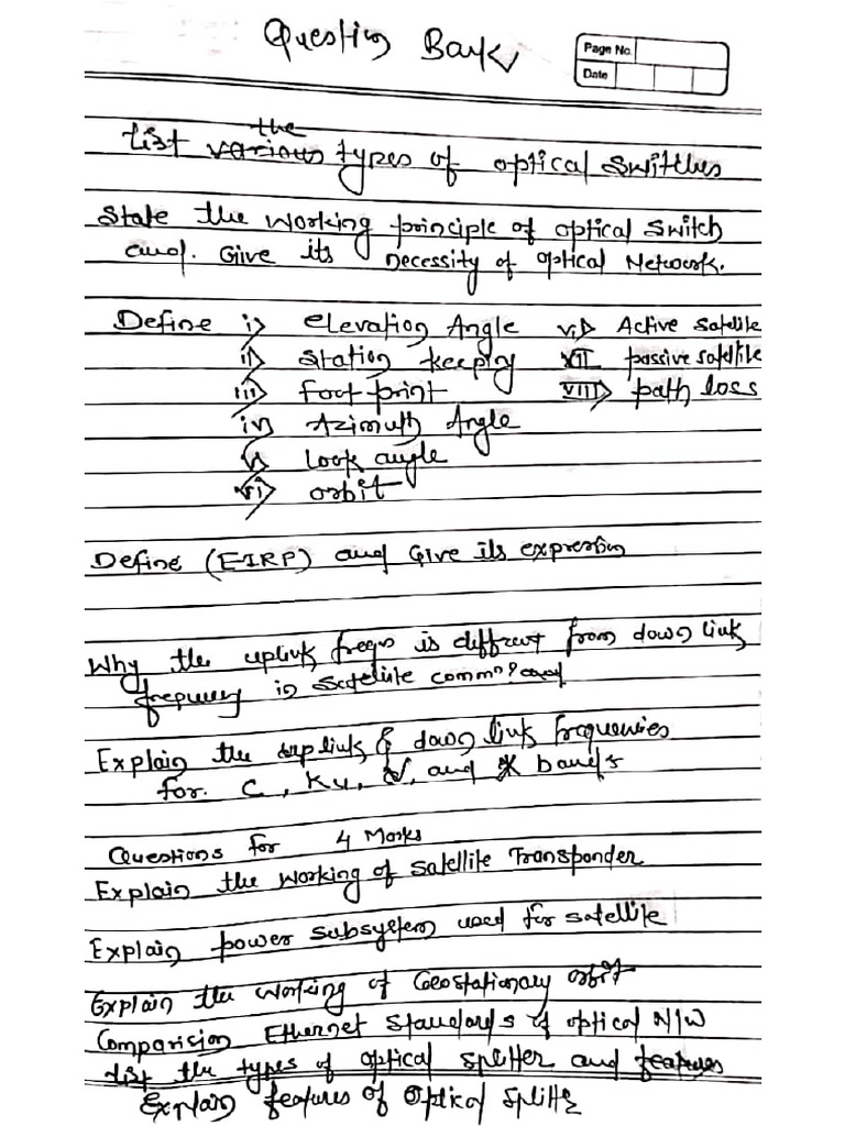 ONS Question Bank | PDF