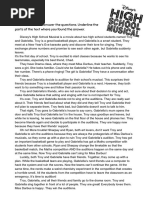 HIGH SCHOOL MUSICAL Script | PDF