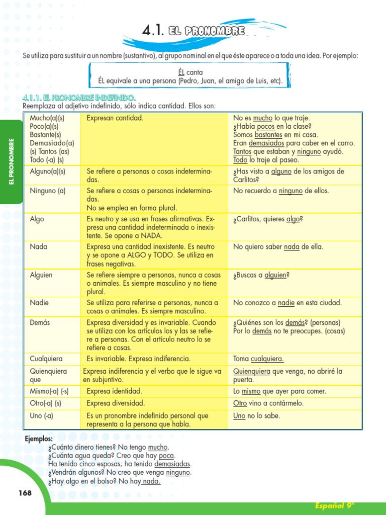 II Parte El Pronombre | PDF | Plural | Verbo