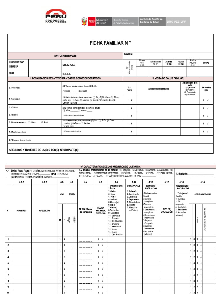 Ficha Familiar | PDF