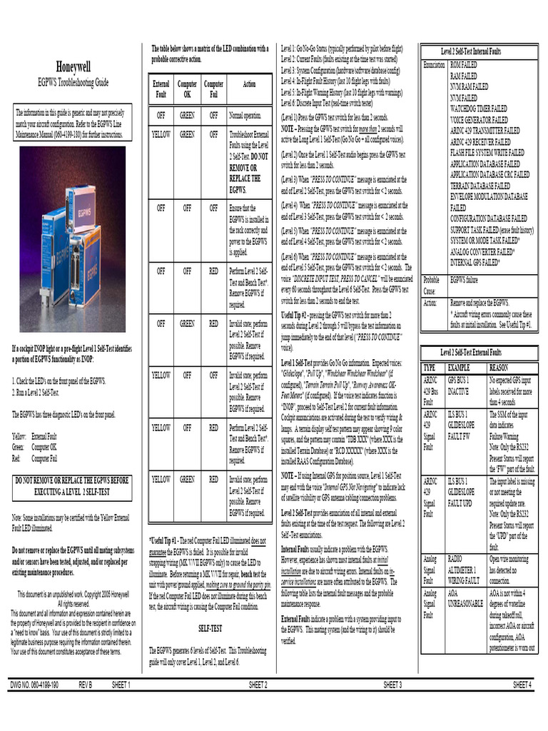 EGPWS Troubleshooting Guide | PDF | Computer Engineering | Computing