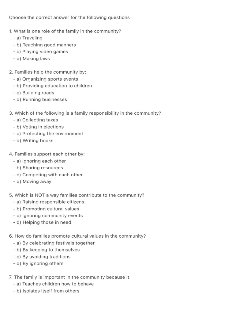 Choose The Correct Answer For The Following Questions | PDF | Clergy
