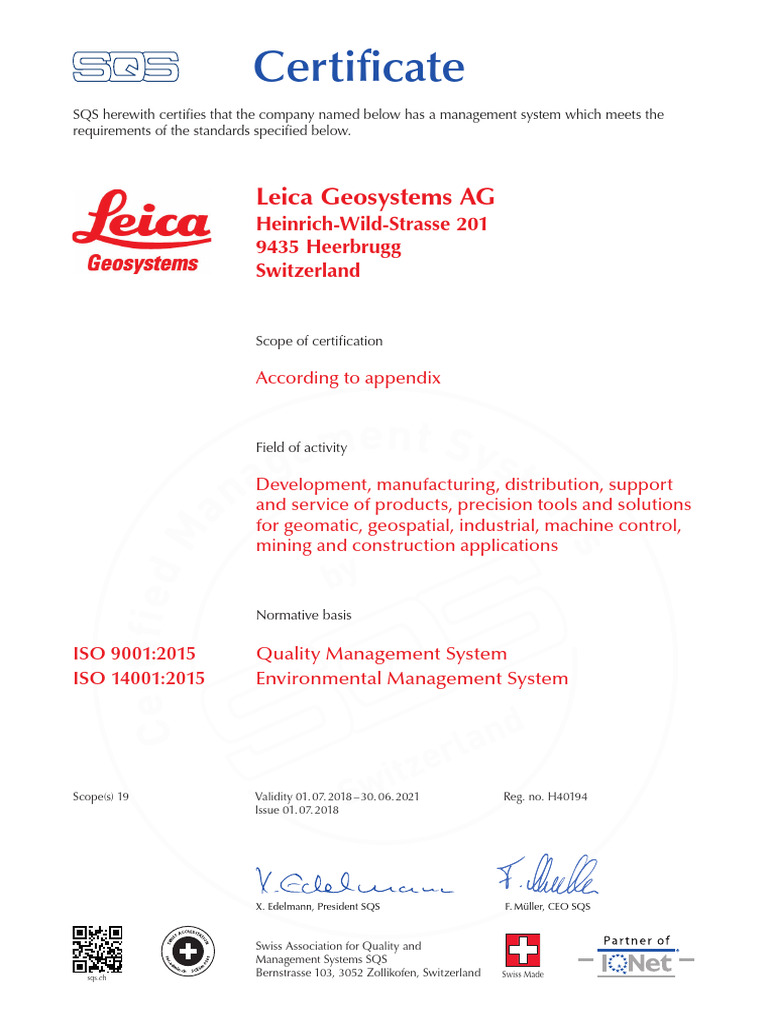 ISO9001 14001 Leica Geosystems en | PDF | Business Process | International Organization For ...