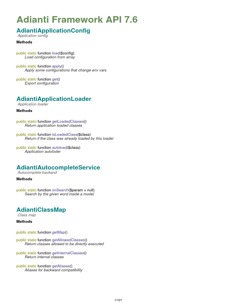 Adianti Framework | PDF | Method (Computer Programming) | Class (Computer Programming)