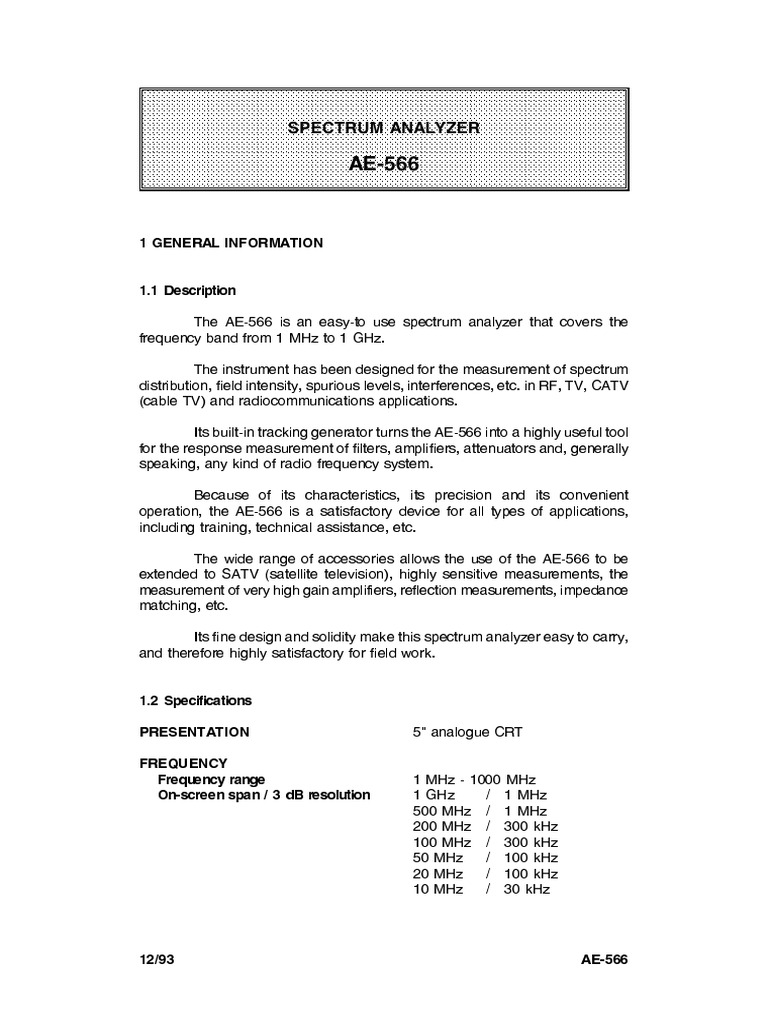 AE 566ing | PDF | Decibel | Distortion