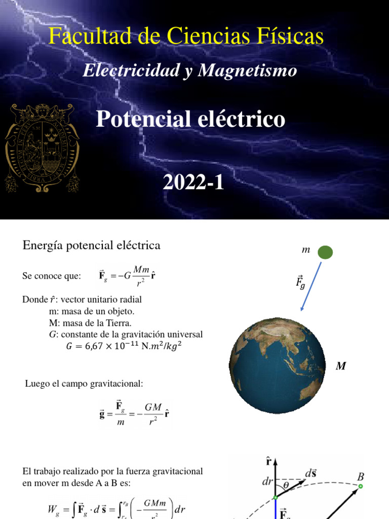 CLASE 04 Potencial Eléctrico | PDF | Electronvoltio | Energía potencial