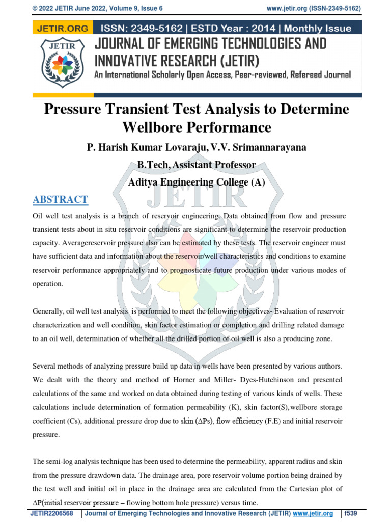 Transient Pressure Test | PDF | Petroleum Reservoir | Oil Well