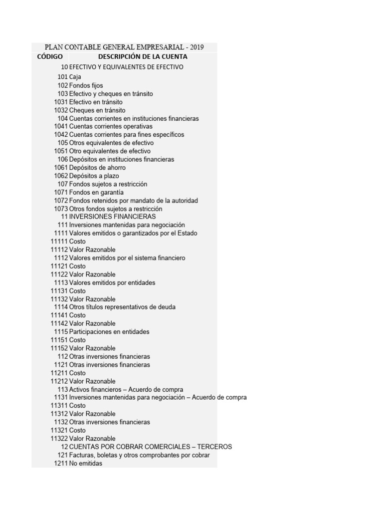 Plan Contable General Empresarial 2023 | PDF | Depreciación | Impuestos