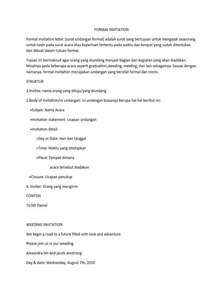 Formal Invitation | PDF