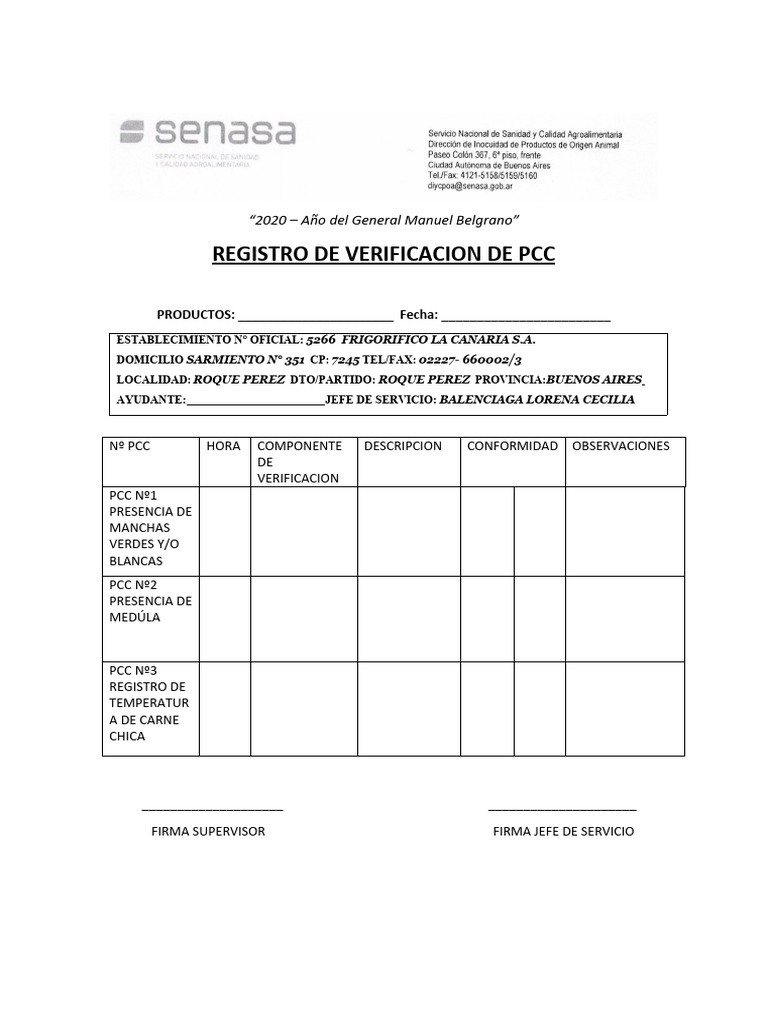 4301 Anexo 1 Verificacion Del PCC | PDF