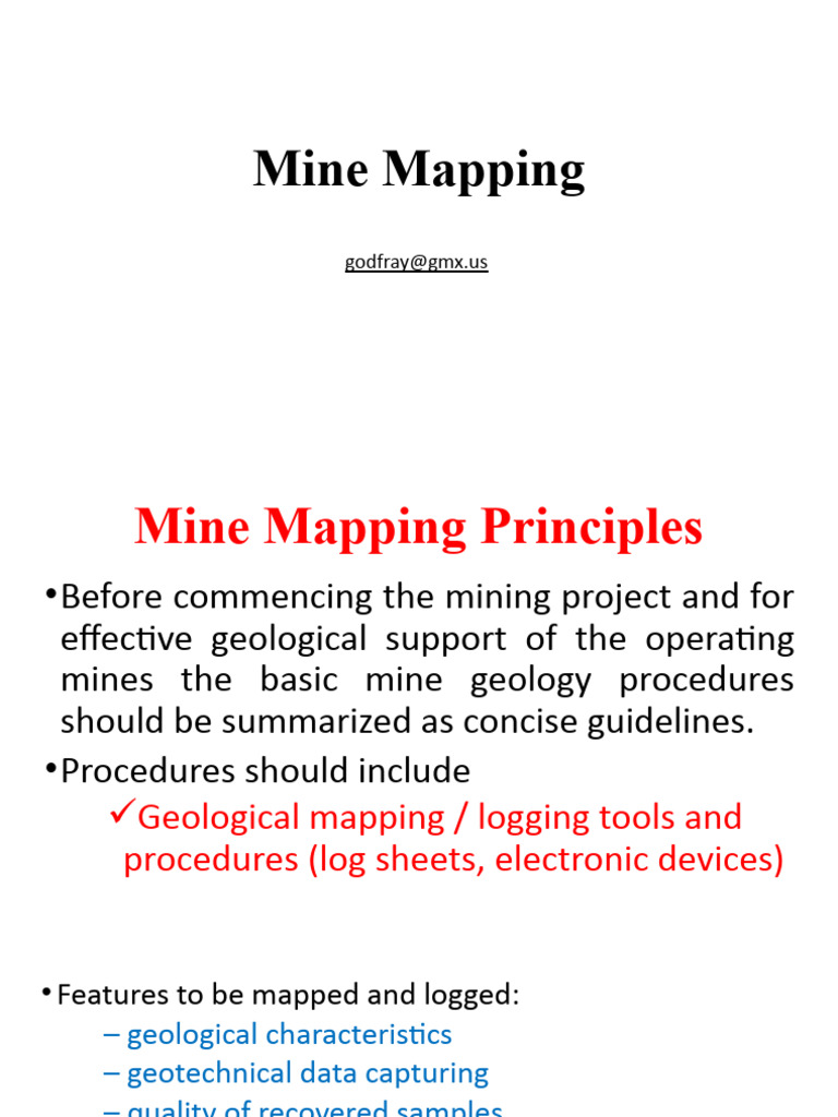 LECTURE 9 - Mine Mapping | PDF | Geology | Mining