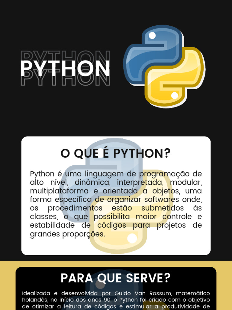 Introdução à Linguagem Python | PDF | Python (linguagem de programação ...
