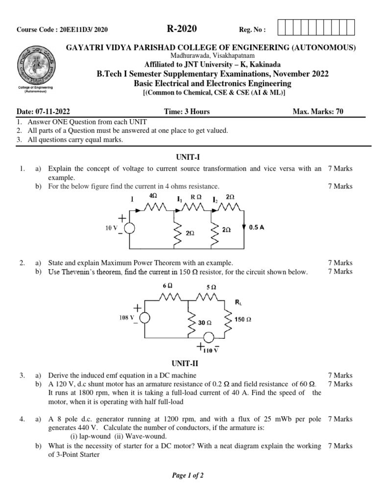 Basic Electrical and Electronics Engineering | PDF | Operational ...