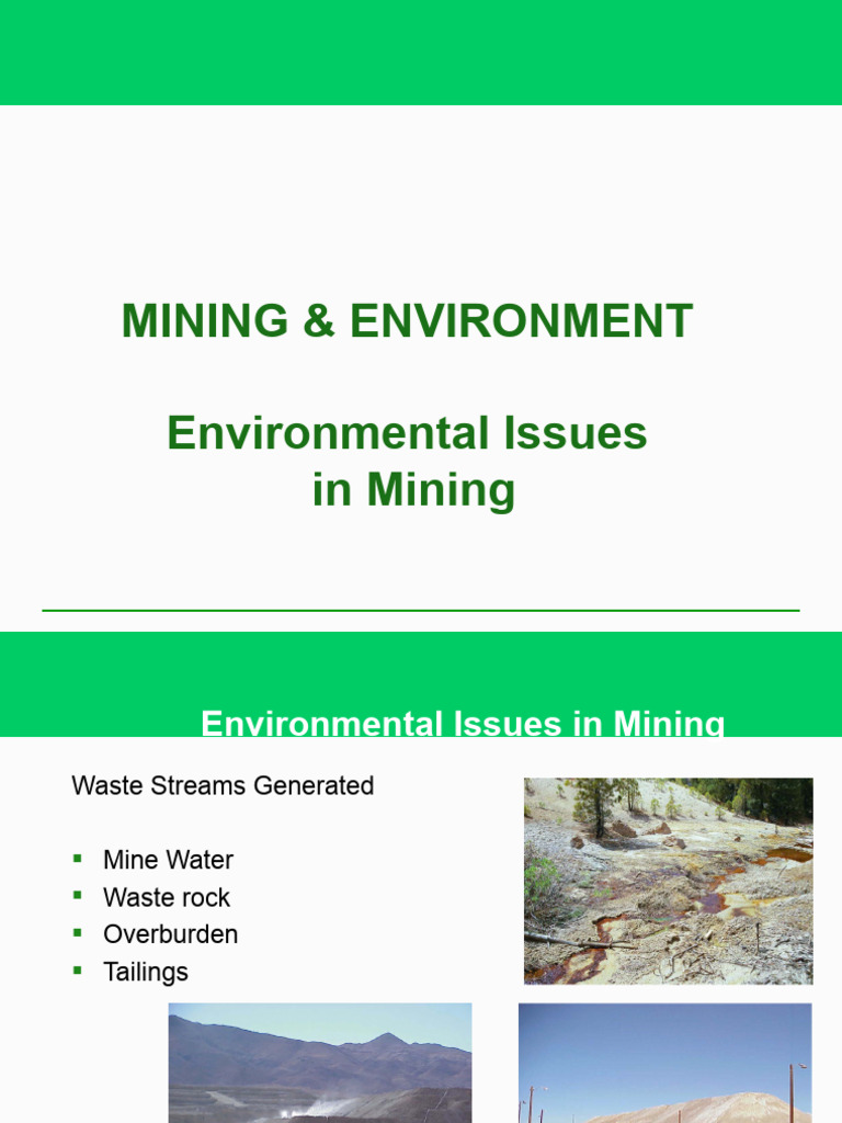 LECTURE 13 - MINING AND ENVIRONMENT | PDF | Iron | Hydroxide
