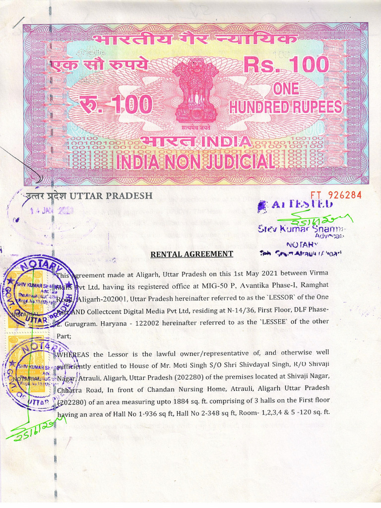 Rent Agreement Girls Hostel | PDF