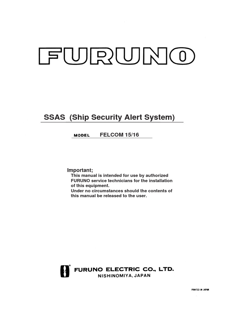 Felcom SSASInfo SVC Manual | PDF | Shipping