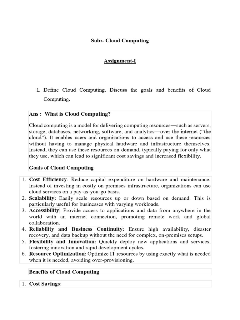 CC Assignment | Download Free PDF | Cloud Computing | Virtualization
